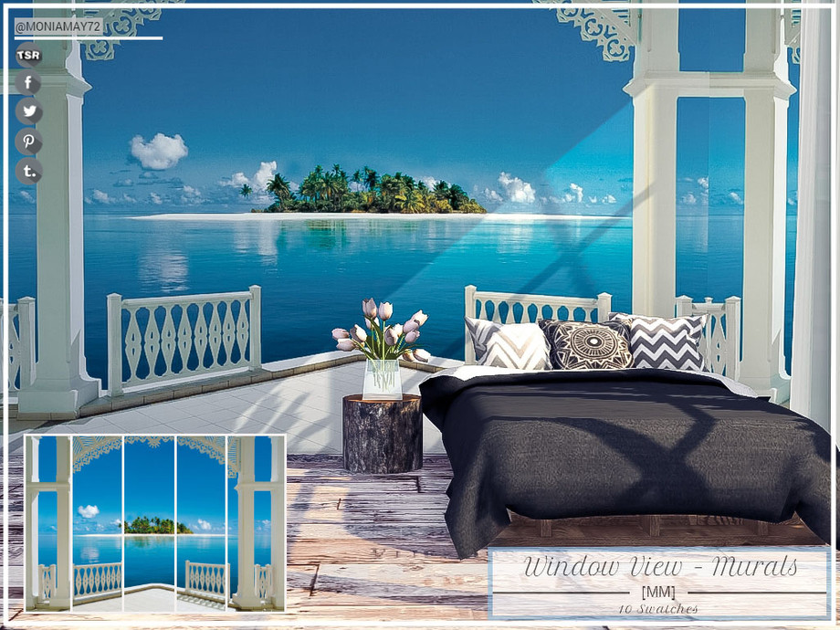 Window View 10 Murals by Moniamay72 at TSR » Sims 4 Updates