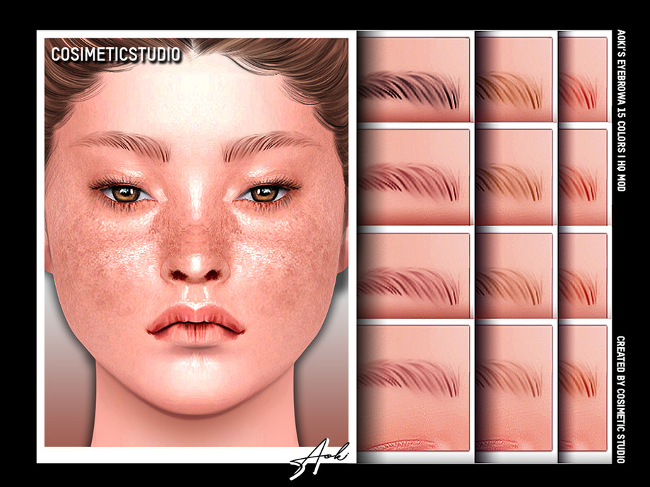 Eyebrows AOKI by cosimetic at TSR » Sims 4 Updates