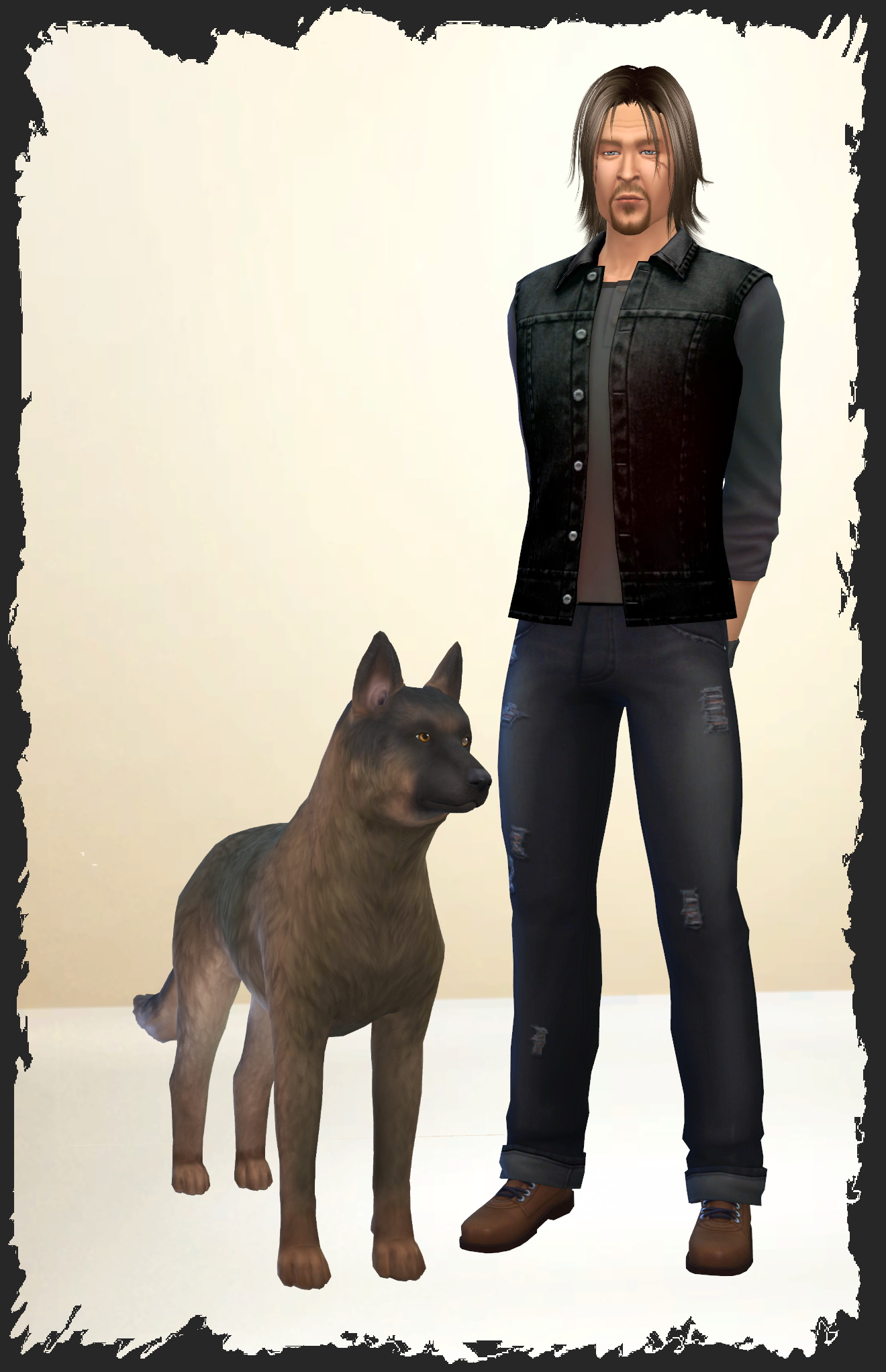 TWD Daryl Dixon and the dog by Chalipo at All 4 Sims » Sims 4 Updates