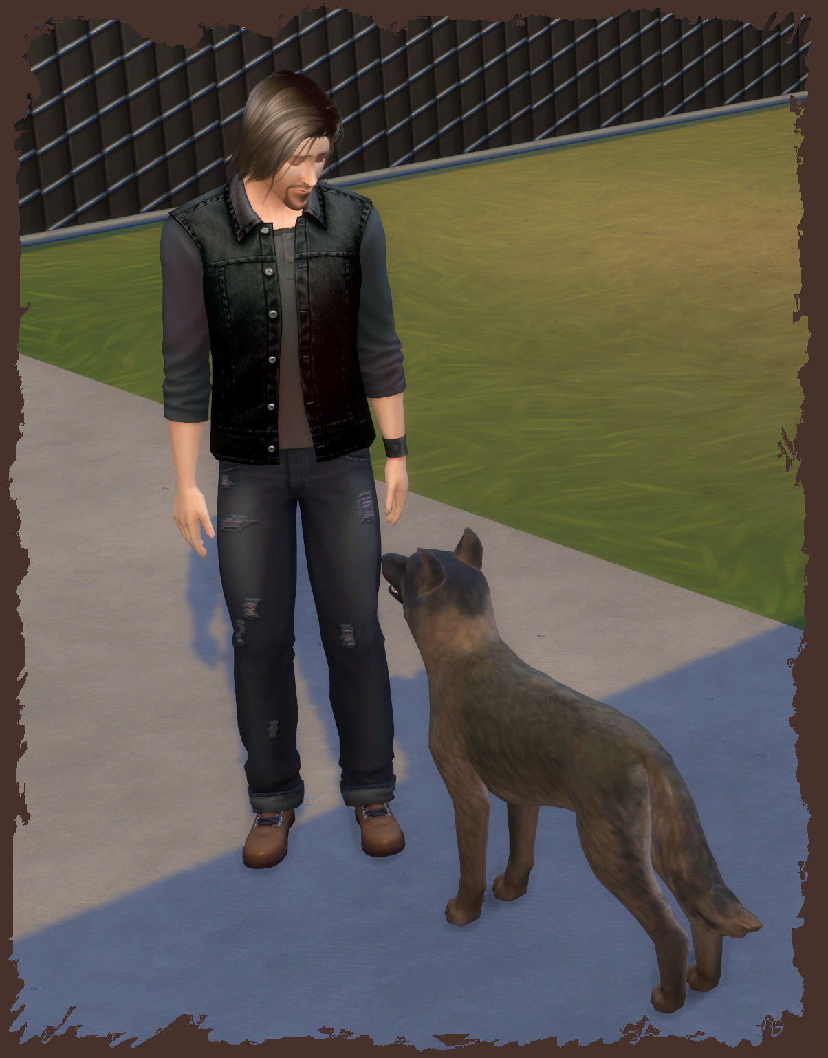 TWD Daryl Dixon and the dog by Chalipo at All 4 Sims » Sims 4 Updates