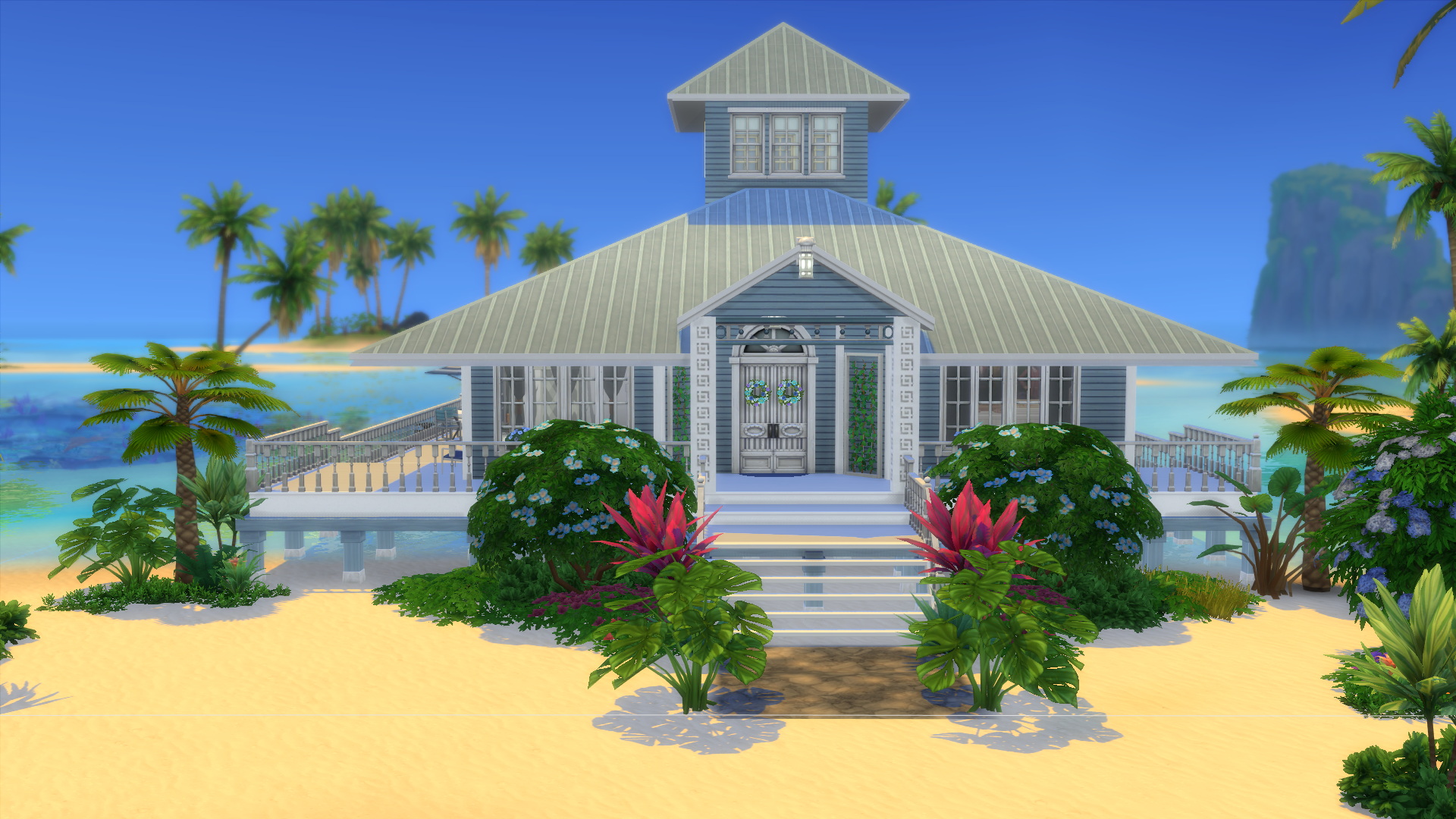 Totally Beachin' Private Island Home by Wykkyd at Mod The Sims 4 » Sims ...