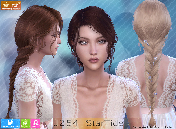 J254 StarTide hair at Newsea Sims 4 » Sims 4 Updates