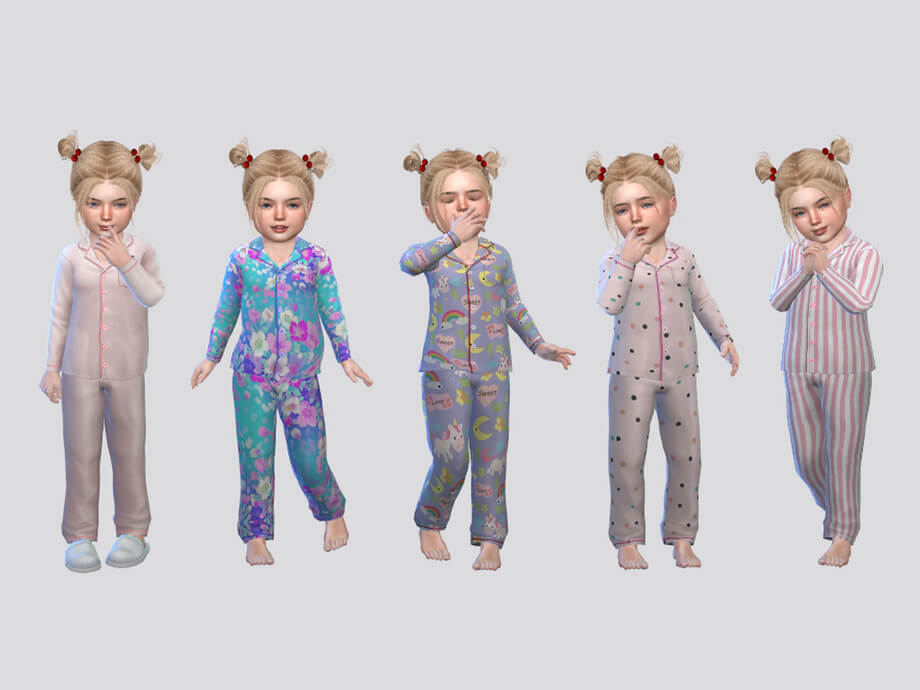 FullBody Sleepwear Toddler Girl by McLayneSims at TSR » Sims 4 Updates