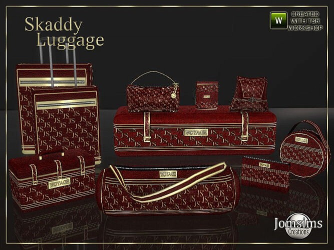 Skaddy luggage by jomsims at TSR » Sims 4 Updates