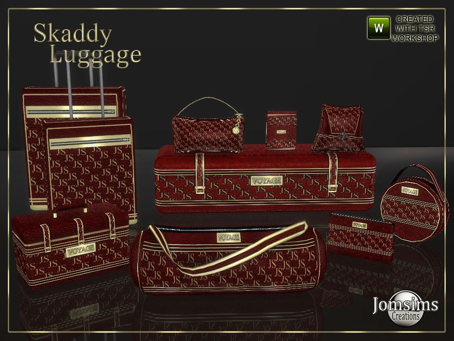 Skaddy luggage by jomsims at TSR » Sims 4 Updates