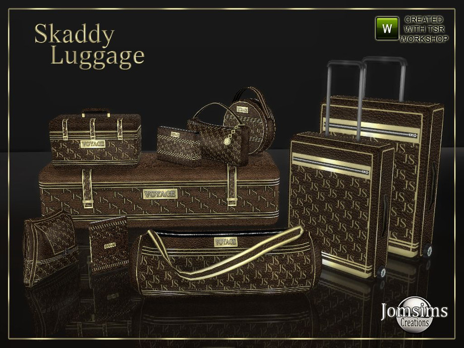 Skaddy luggage by jomsims at TSR » Sims 4 Updates