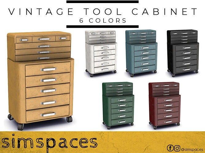 Vintage Tool Cabinet by simspaces at TSR » Sims 4 Updates