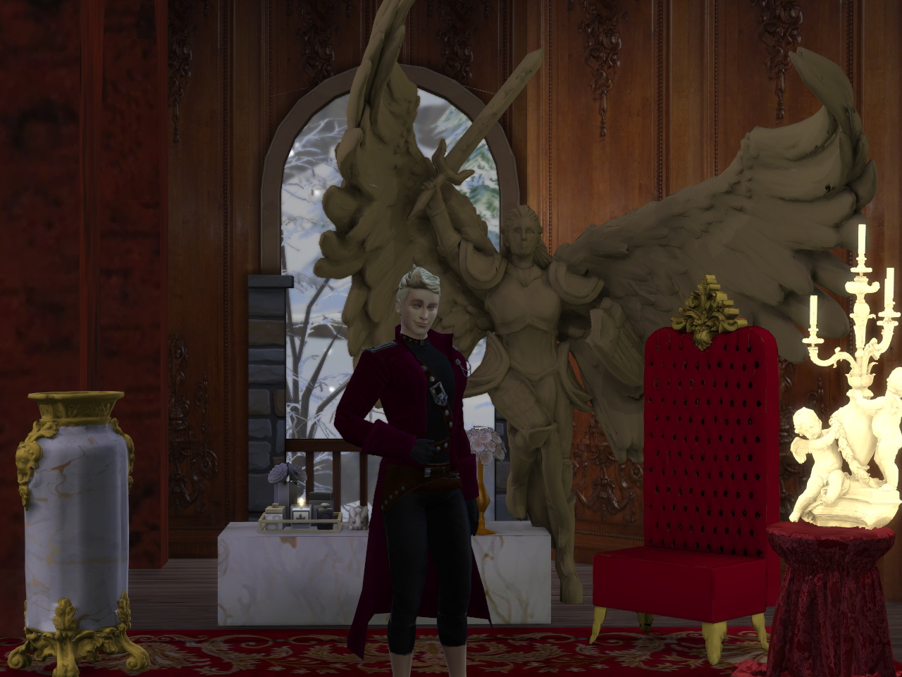 Angelic Paladin Coffee Table & Statue at Anna Quinn Stories » Sims 4 ...