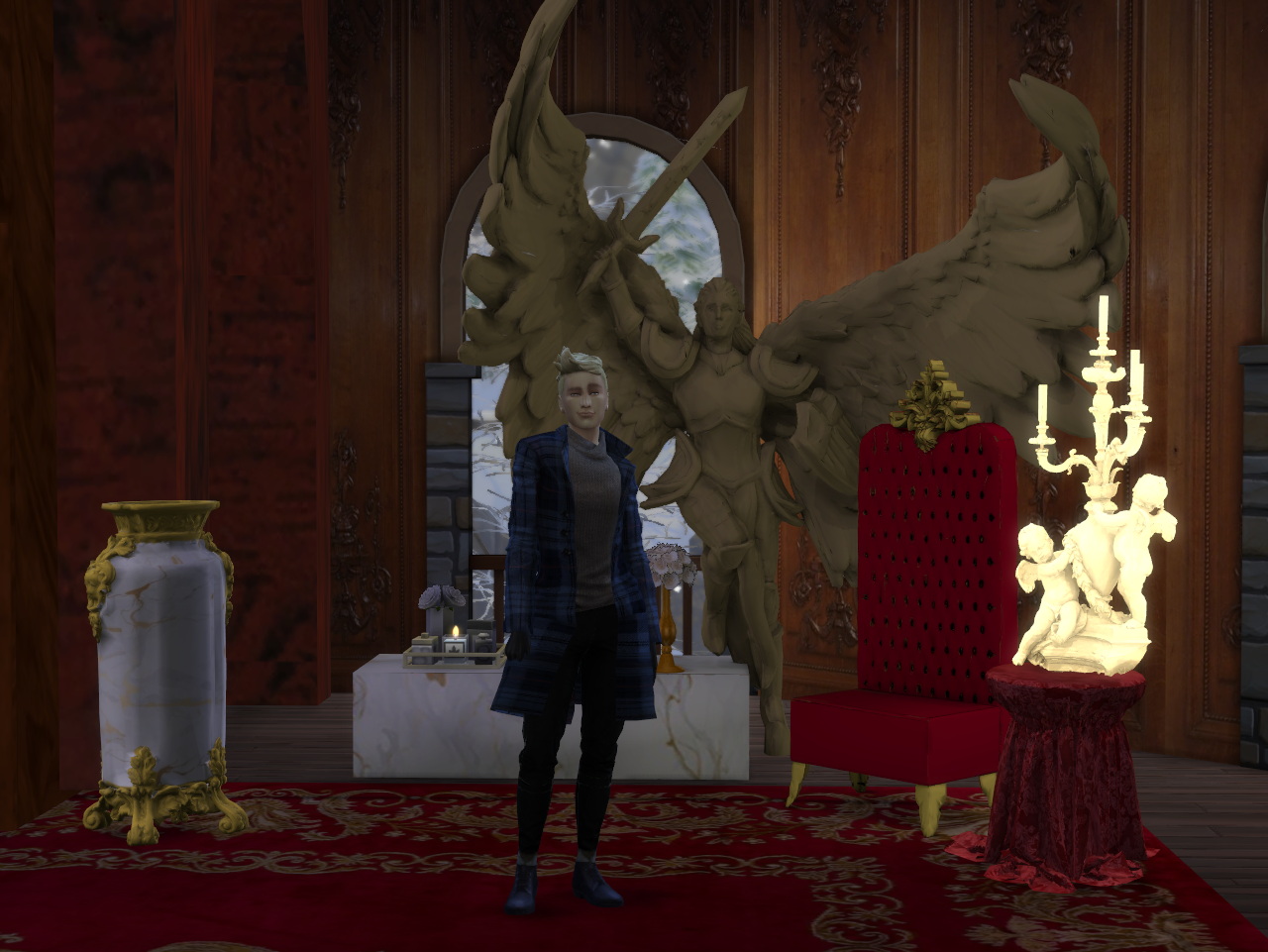 Angelic Paladin Coffee Table & Statue at Anna Quinn Stories » Sims 4 ...