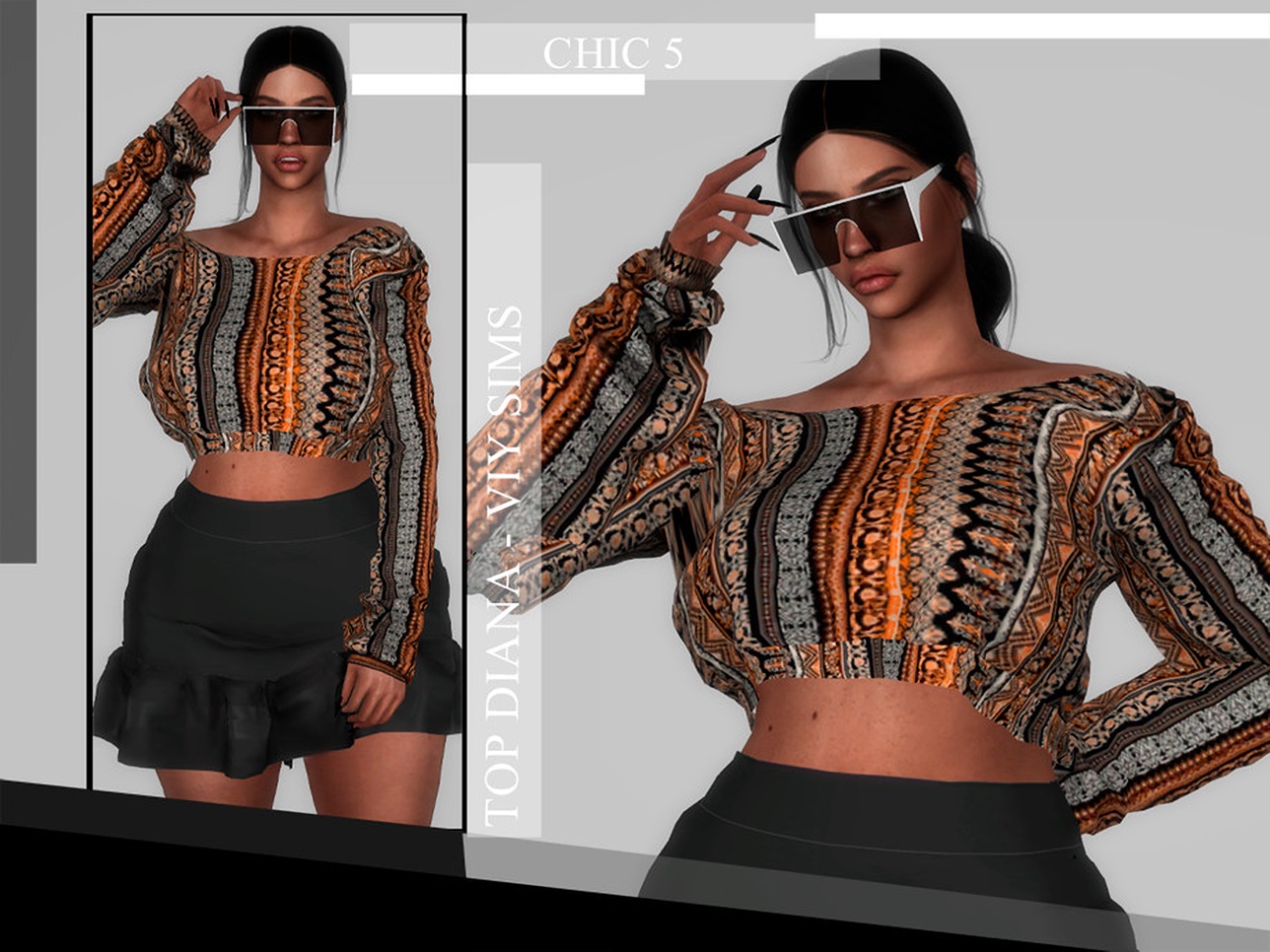 CHIC V Top DIANA by Viy Sims at TSR » Sims 4 Updates