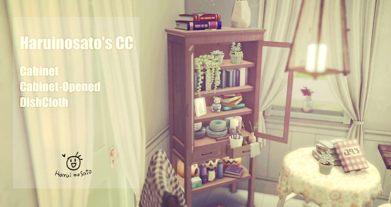 Cabinet 01 set at Haruinosato’s CC » Sims 4 Updates