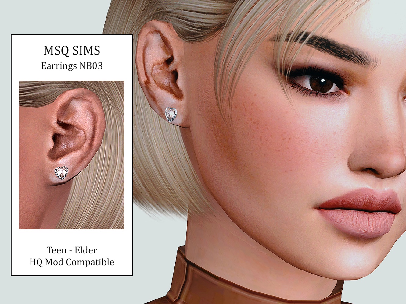 Earrings NB03 at MSQ Sims » Sims 4 Updates