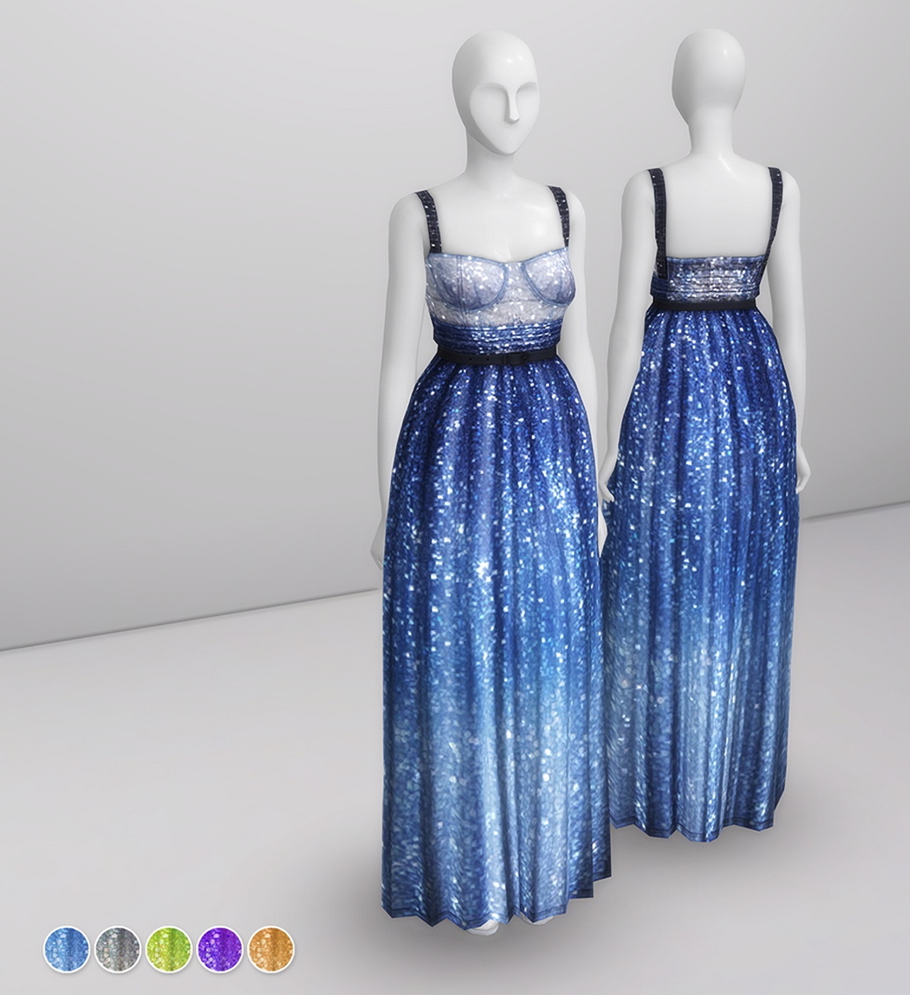 Evening Gown Milky Way at Rusty Nail » Sims 4 Updates