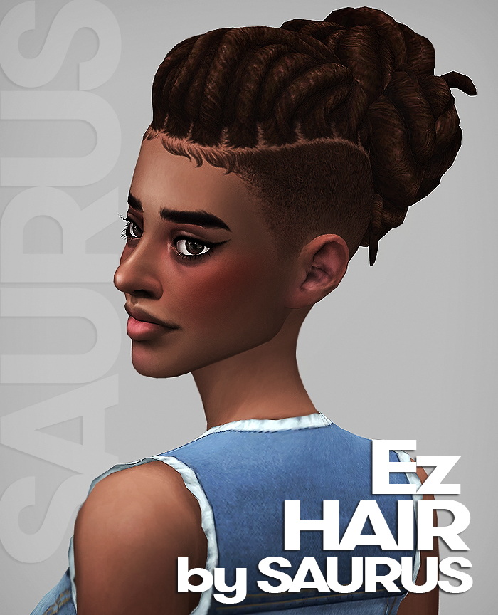 Ez hairs v1 and v2 at Saurus Sims » Sims 4 Updates