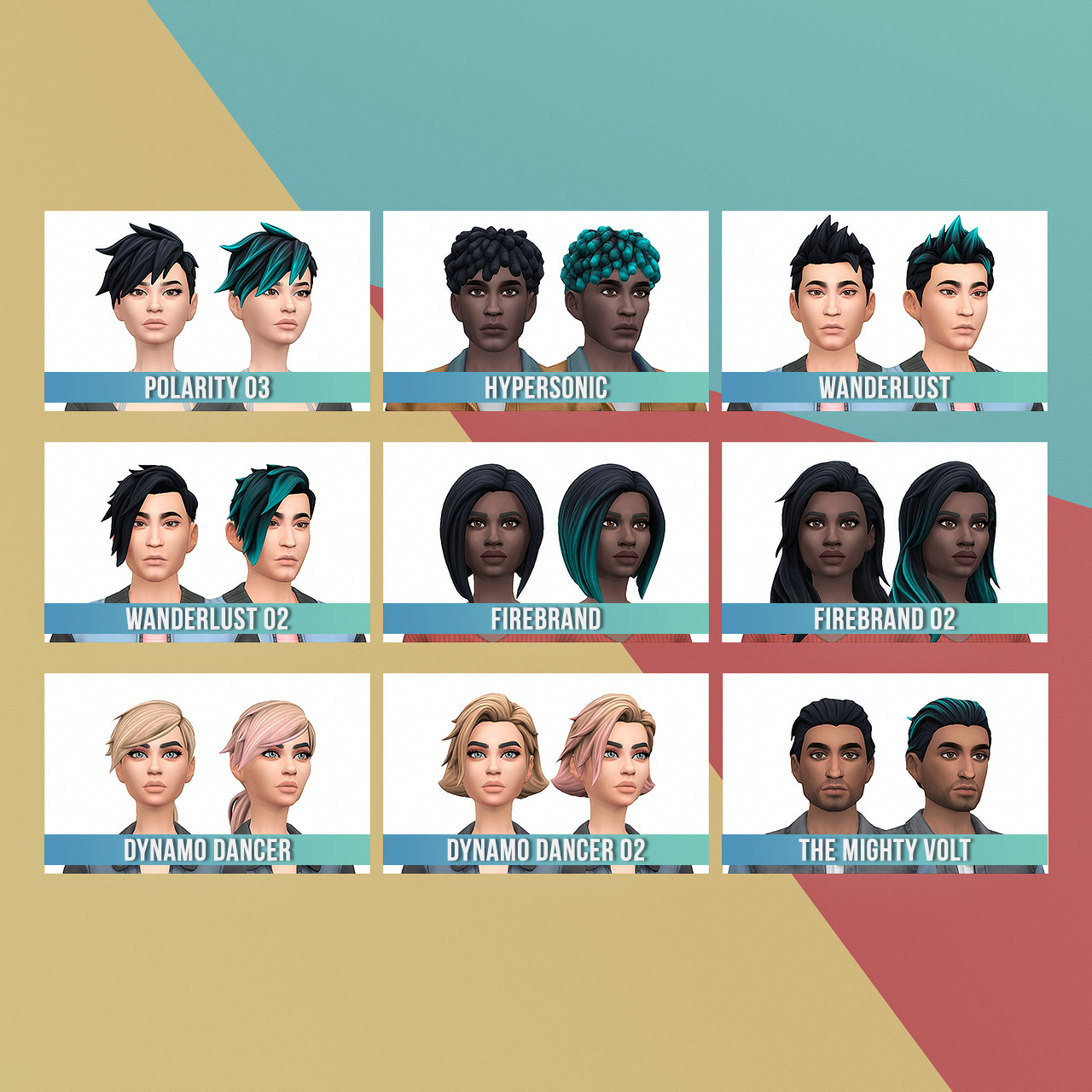 Fortnite Boundless Hair Set at Busted Pixels » Sims 4 Updates