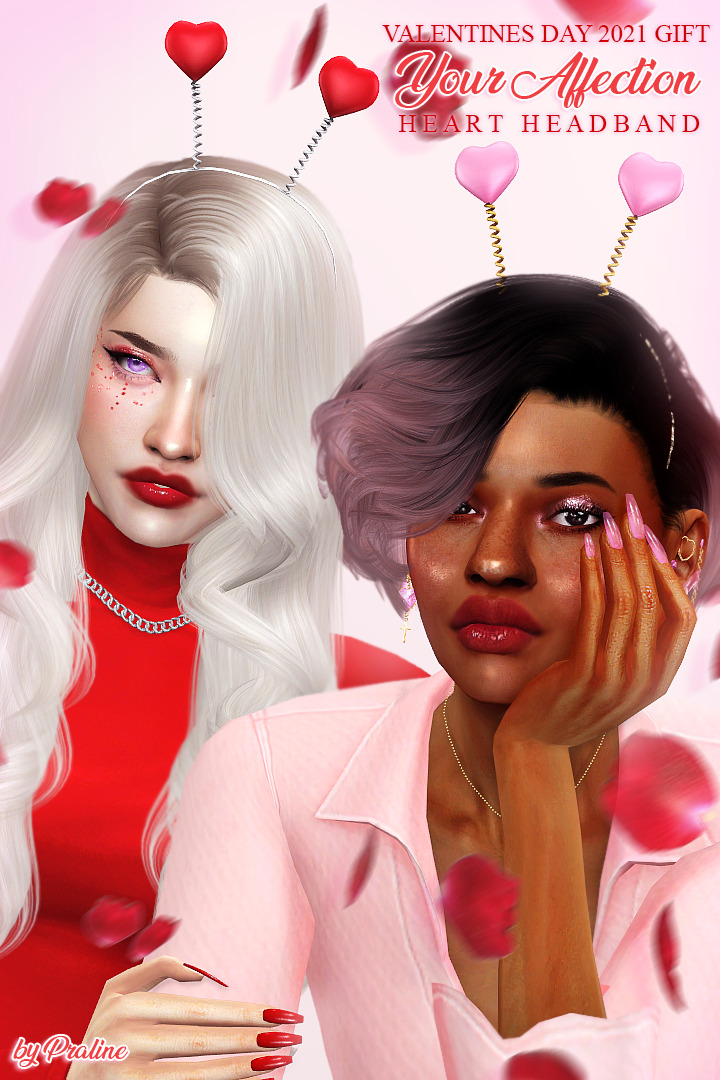Heart Headband at Praline Sims » Sims 4 Updates
