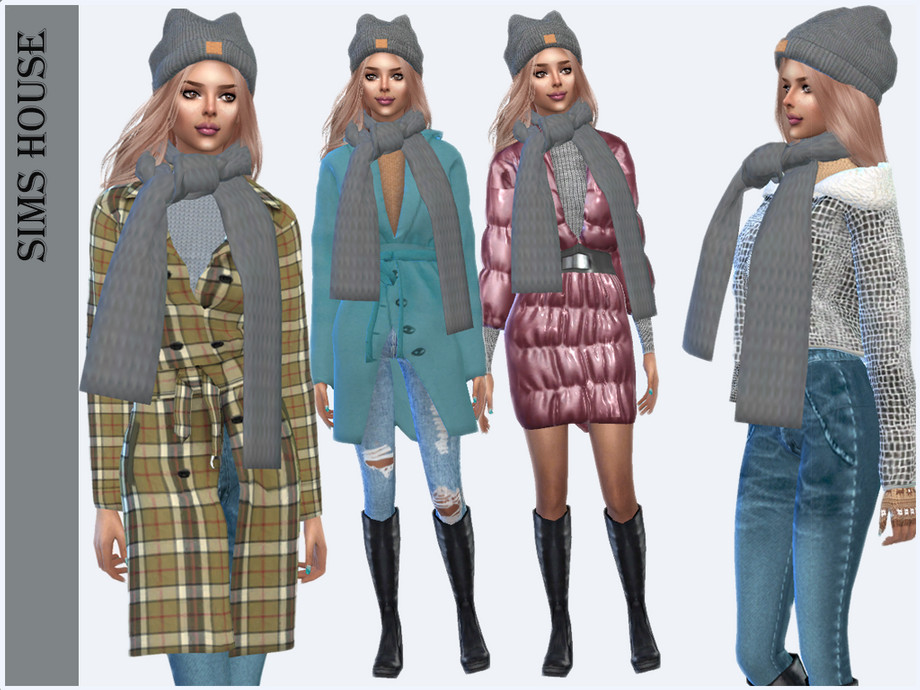Knotted scarf by Sims House at TSR » Sims 4 Updates