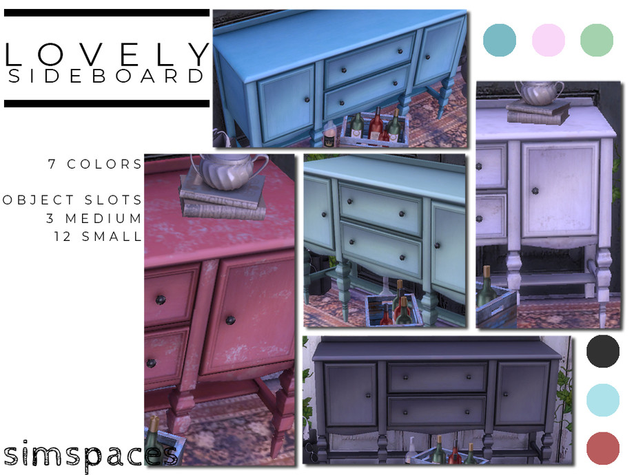 Lovely Sideboard by simspaces at TSR » Sims 4 Updates