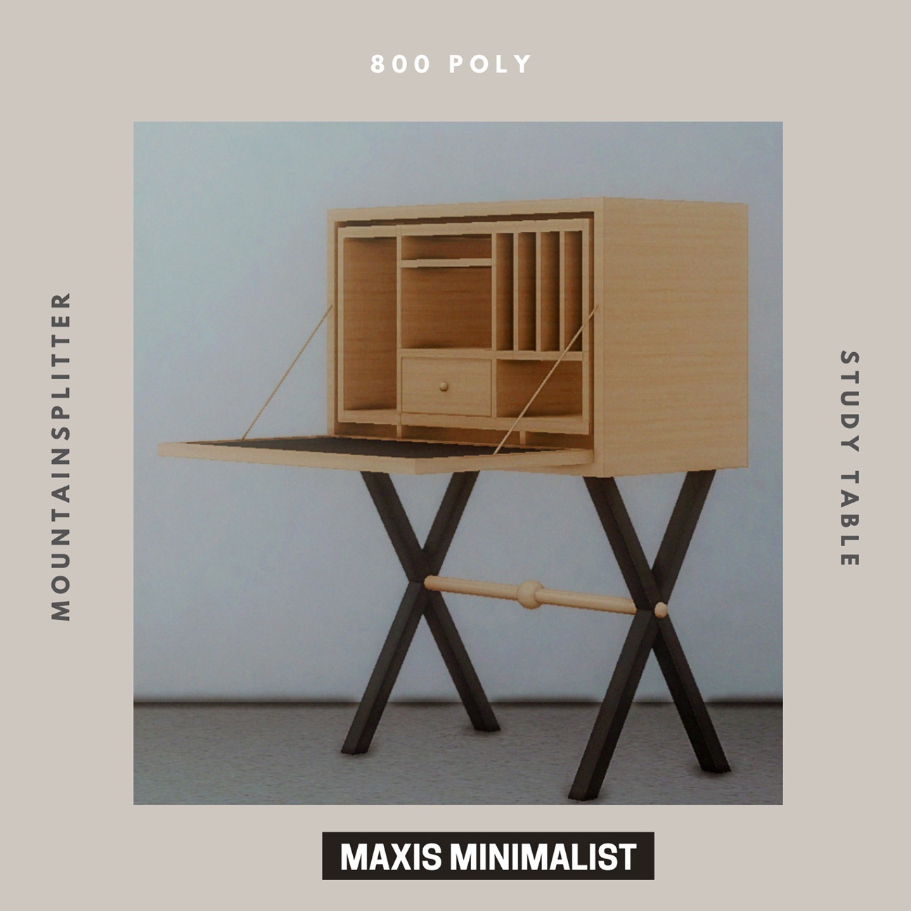 MODERN STUDY TABLE at MountainSplitter » Sims 4 Updates