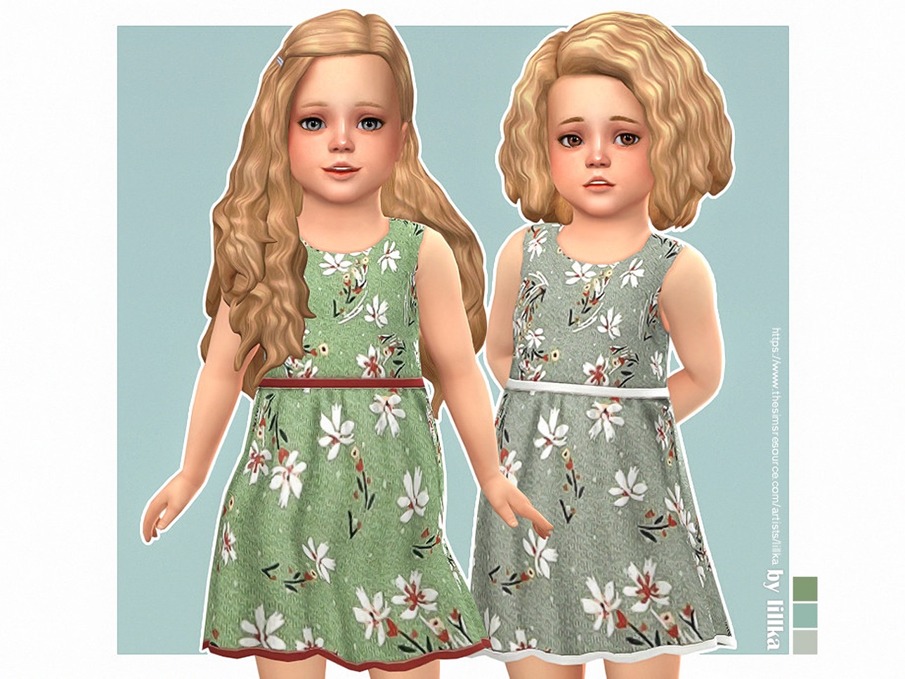Mei Dress for Toddler Girls by lillka at TSR » Sims 4 Updates