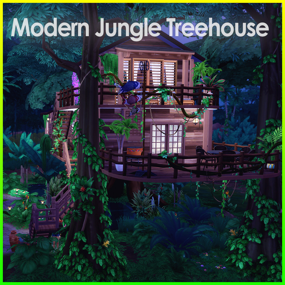 Modern Jungle Treehouse at Kalino » Sims 4 Updates