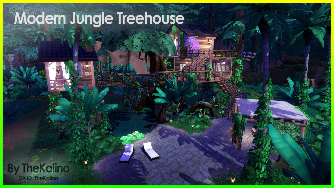 Modern Jungle Treehouse at Kalino » Sims 4 Updates