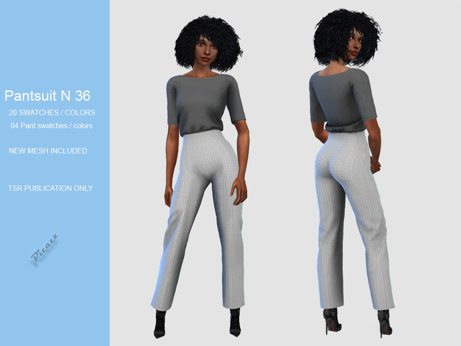 PANTS SUIT 36 by pizazz at TSR » Sims 4 Updates