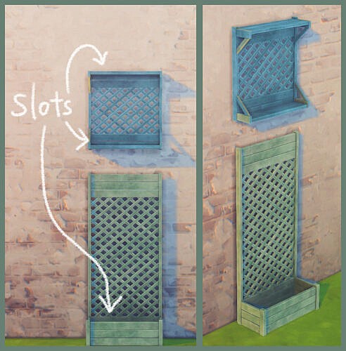 Pergola & Trellis Set at Haruinosato’s CC » Sims 4 Updates