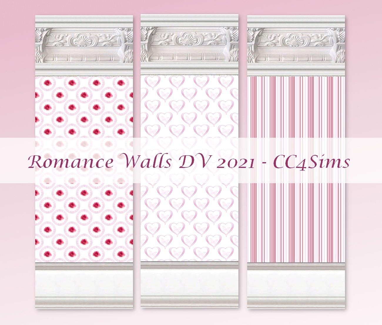 Romance walls by Christine at CC4Sims » Sims 4 Updates