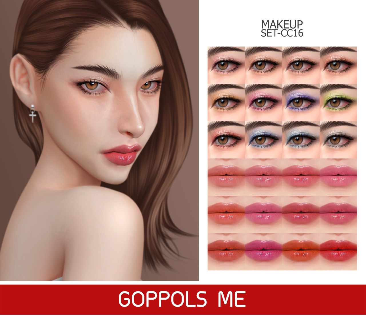 GPME-GOLD MAKEUP SET CC16 at GOPPOLS Me » Sims 4 Updates