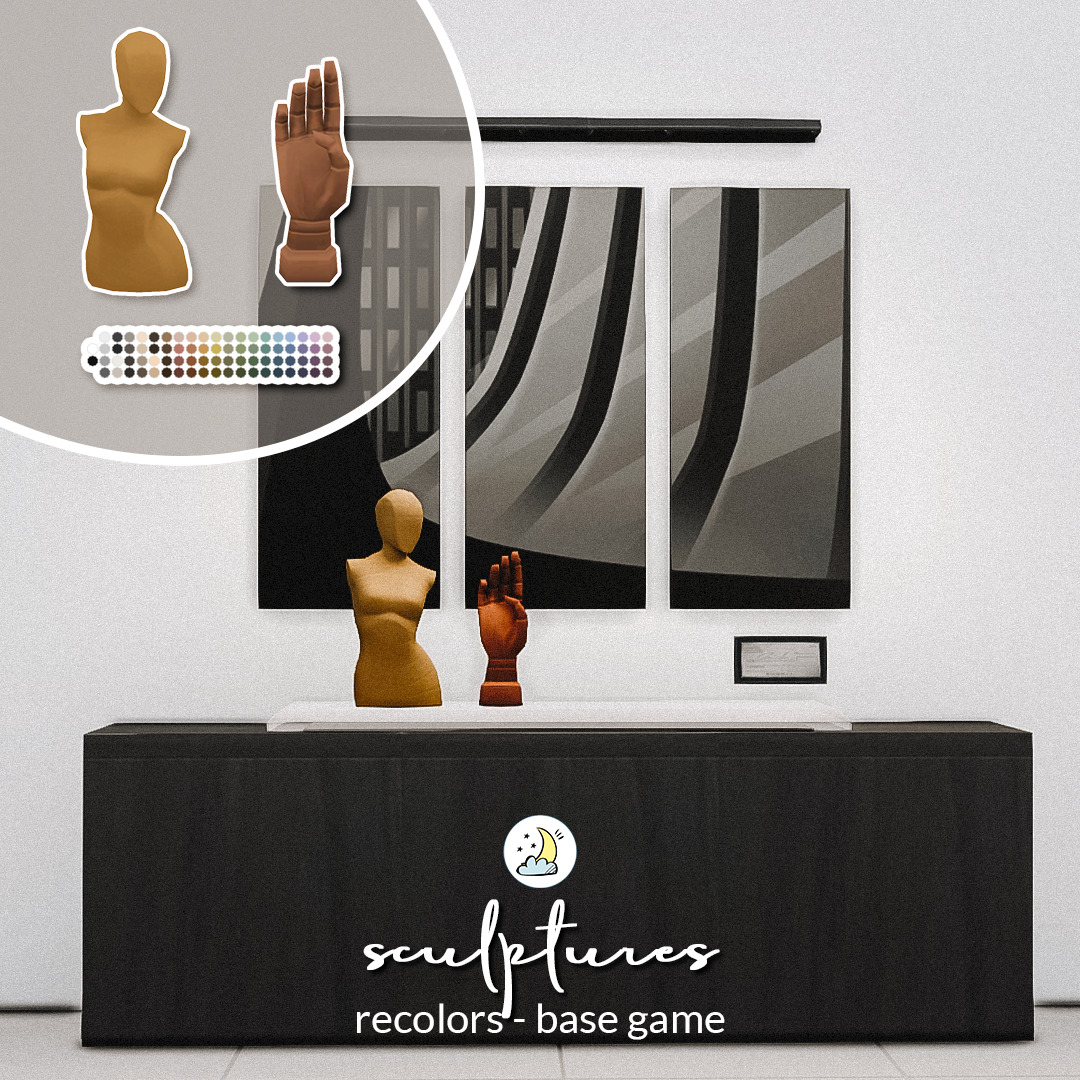Sculpture Recolors at Luna Sims » Sims 4 Updates
