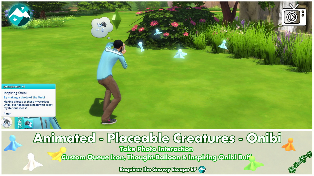 Animated Placeable Creatures Onibi by Bakie at Mod The Sims 4 » Sims 4 ...