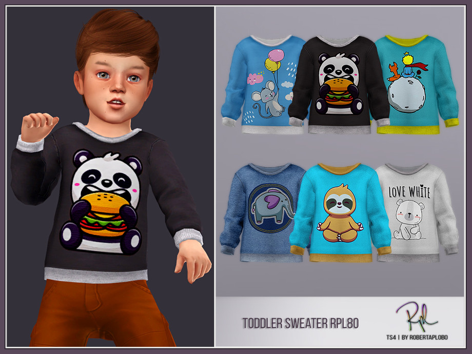 Toddler Sweater RPL80 by RobertaPLobo at TSR » Sims 4 Updates