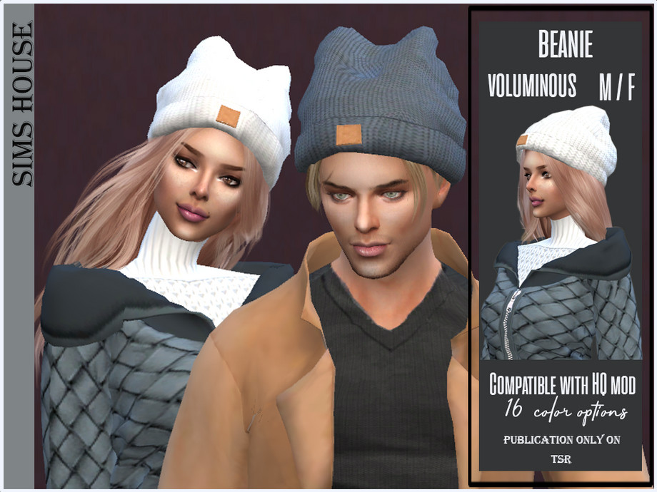 Voluminous Beanie M / F by Sims House at TSR » Sims 4 Updates