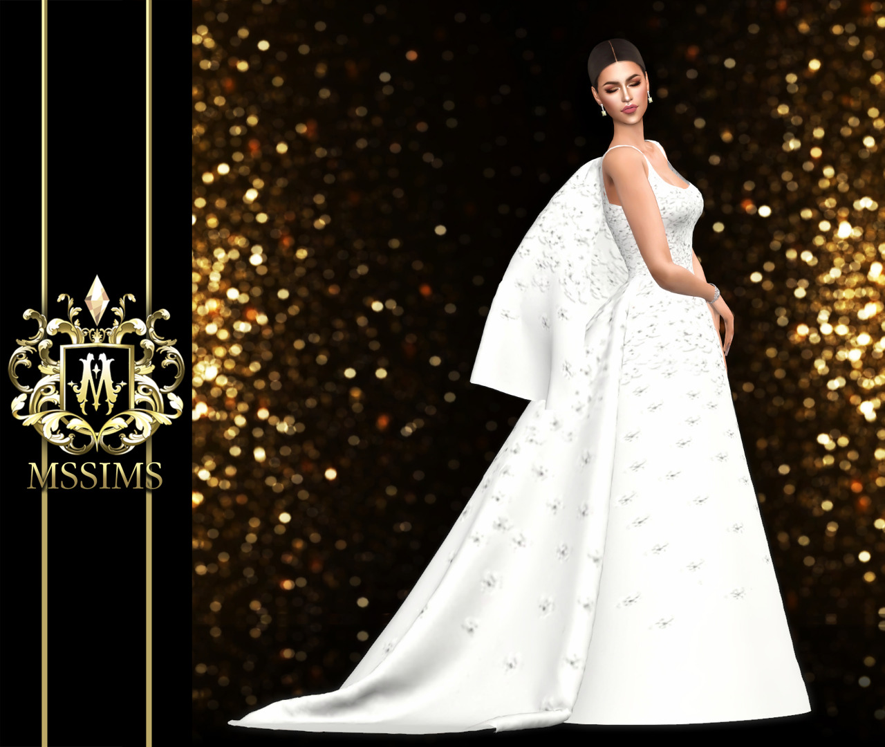 WEDDING GOWN BLOSSOM VALENTINE 2021 at MSSIMS » Sims 4 Updates