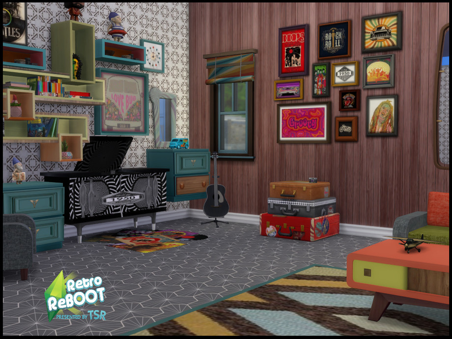 Retro ReBOOT 70's Living set by seimar8 at TSR » Sims 4 Updates