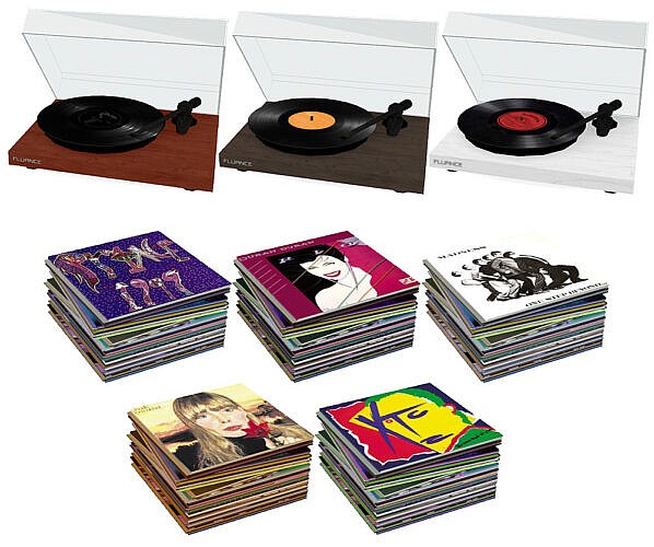 Recolors of syboubou’s Apolline storage, record player and records at ...
