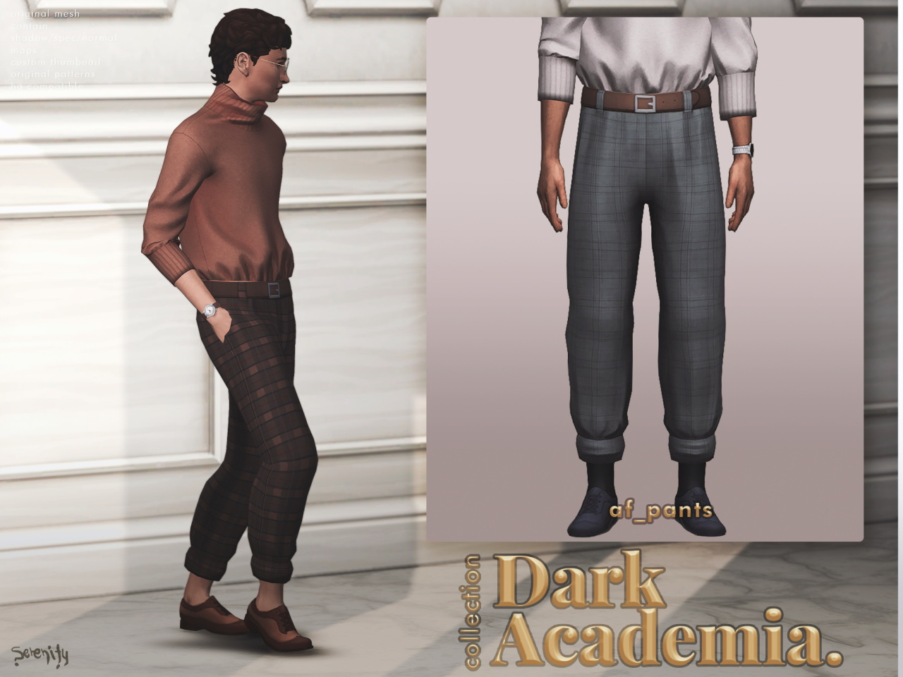Dark Academia Collection at SERENITY » Sims 4 Updates