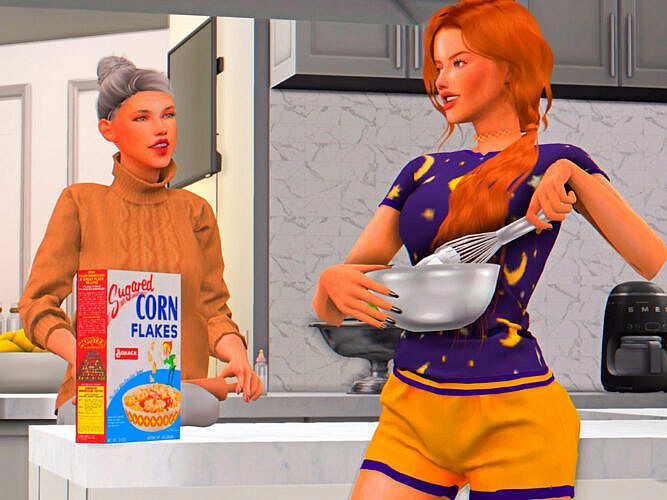 Bake Day Poses by couquett at TSR » Sims 4 Updates