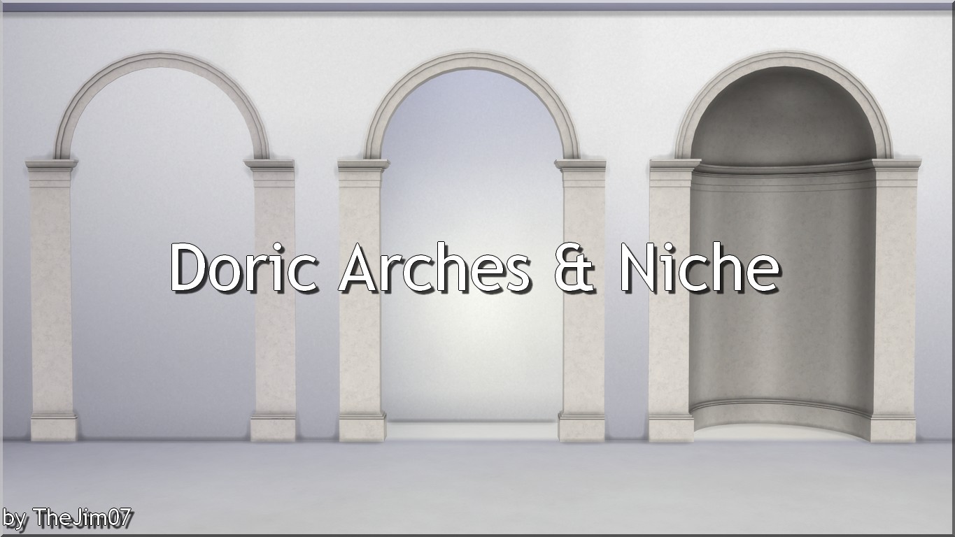 Doric Arches and Niche by TheJim07 at Mod The Sims 4 » Sims 4 Updates