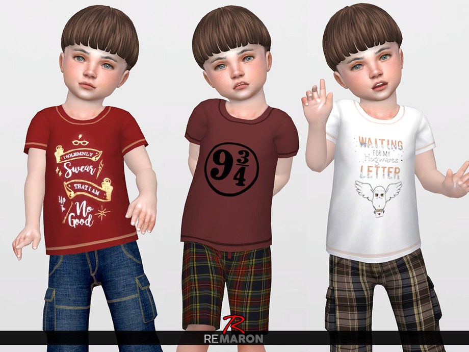 Toddler t-shirts 01 by ReMaron at TSR » Sims 4 Updates