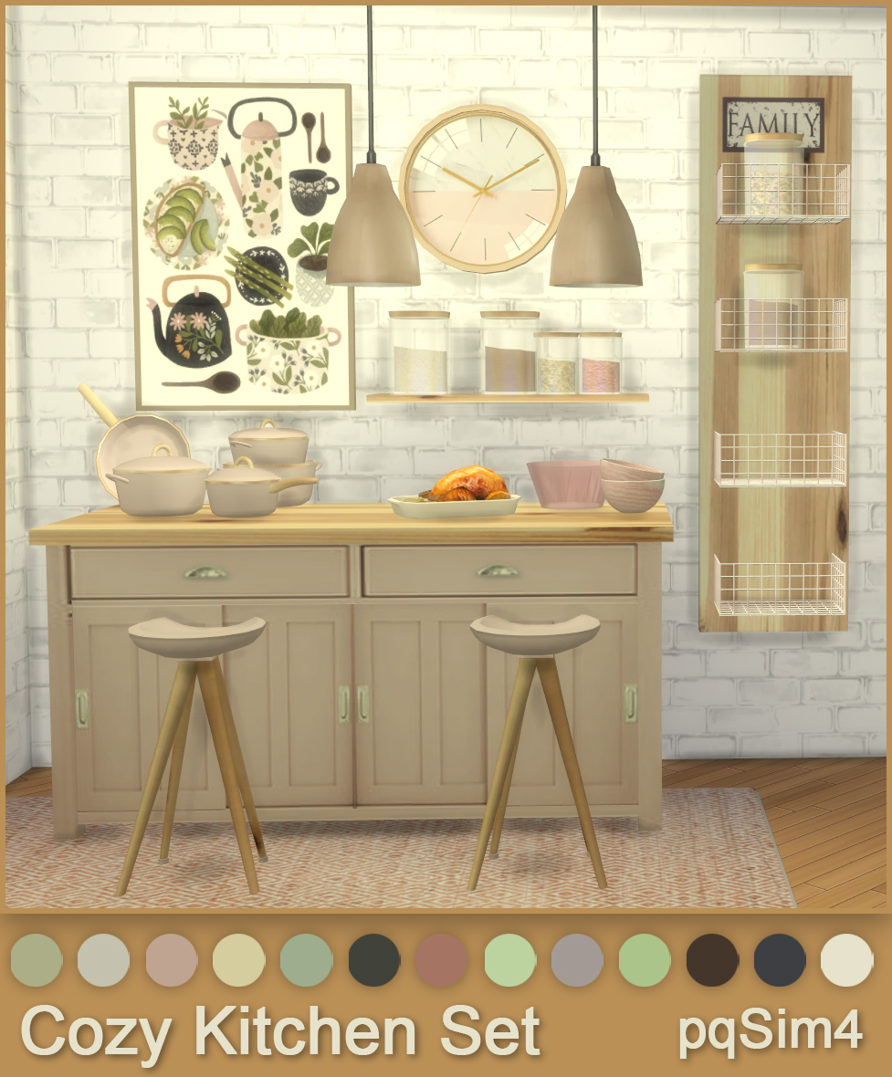 Cozy Kitchen Set at pqSims4 » Sims 4 Updates