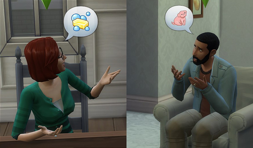 Trait Extras Neat & Slob Social Interactions by Helaene at Mod The Sims ...