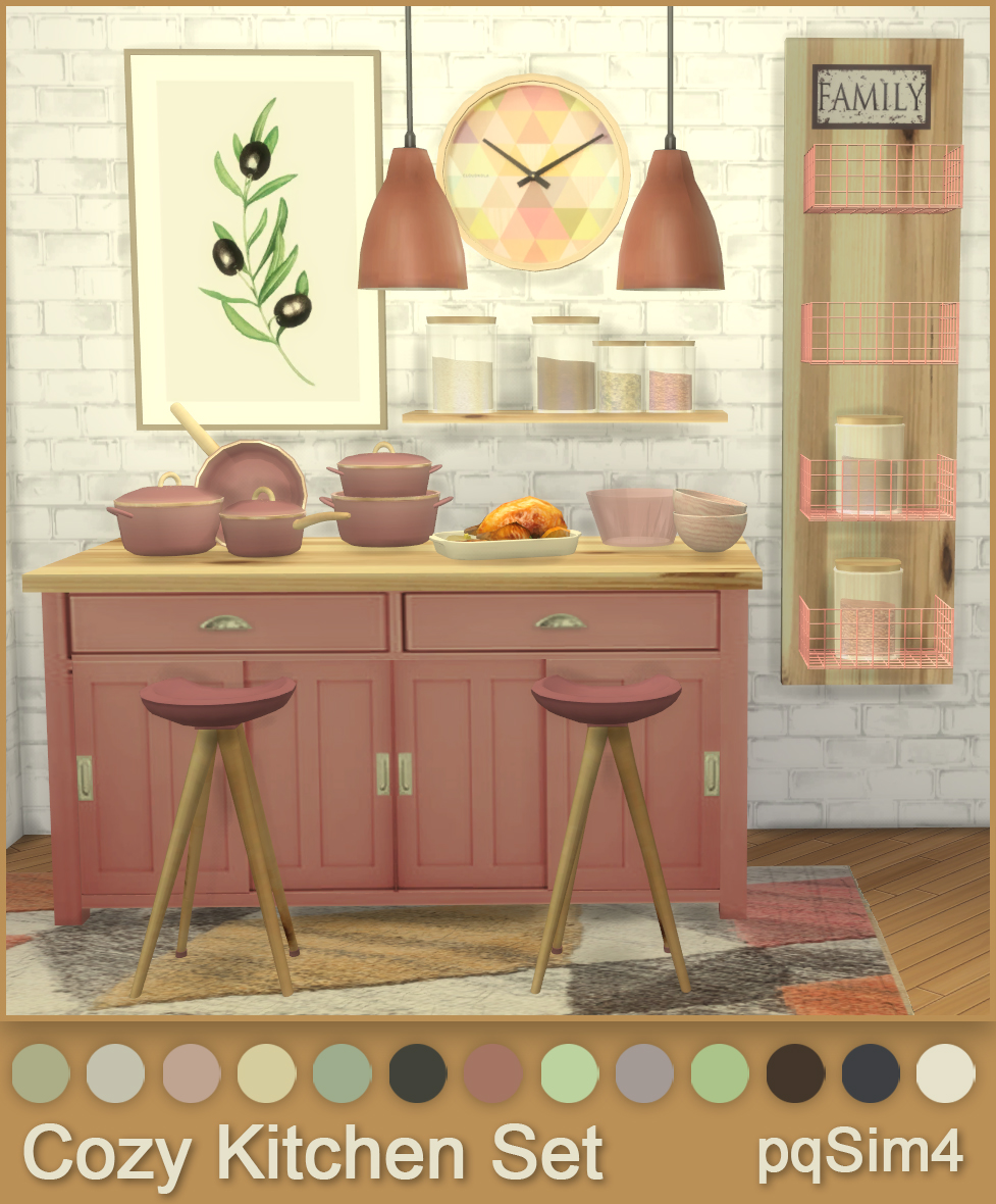 Cozy Kitchen Set at pqSims4 » Sims 4 Updates