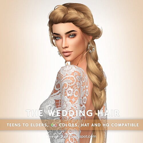 The Wedding Hair at Sonya Sims » Sims 4 Updates