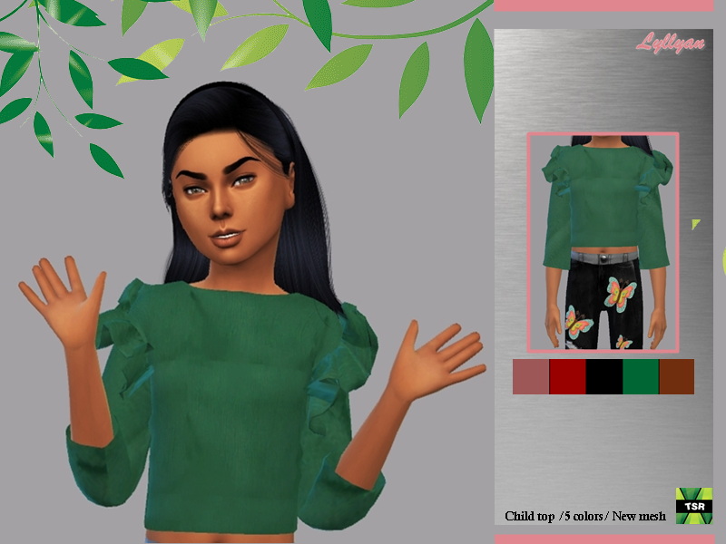Child Top Eloisa by LYLLYAN at TSR » Sims 4 Updates