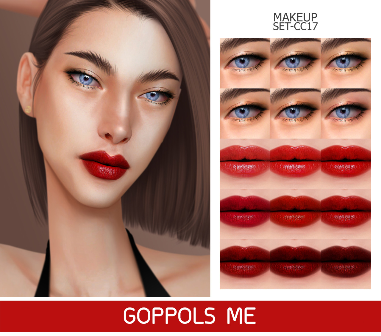 GPME-GOLD MAKEUP SET CC17 at GOPPOLS Me » Sims 4 Updates