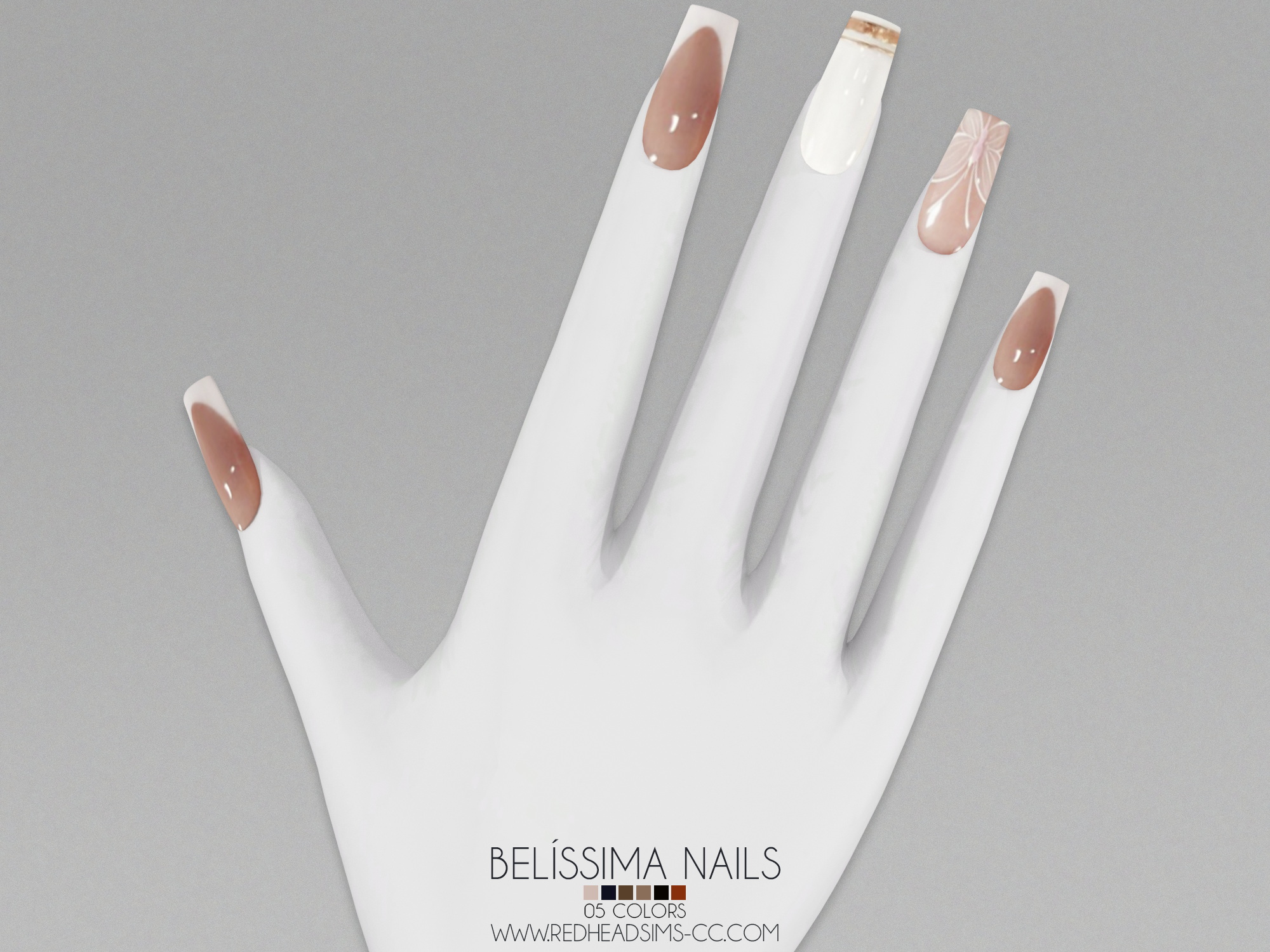 BELISSIMA NAILS at REDHEADSIMS » Sims 4 Updates
