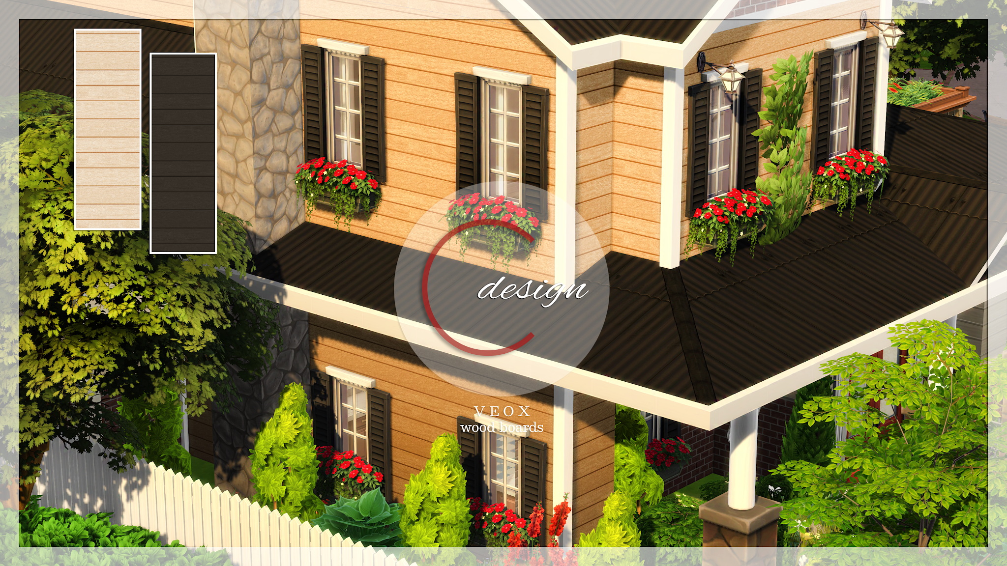VEOX Wood Boards (siding) at Cross Design » Sims 4 Updates