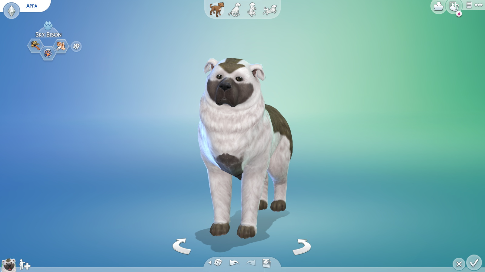 Appa from Avatar as dog by katie eevee at Mod The Sims 4 » Sims 4 Updates